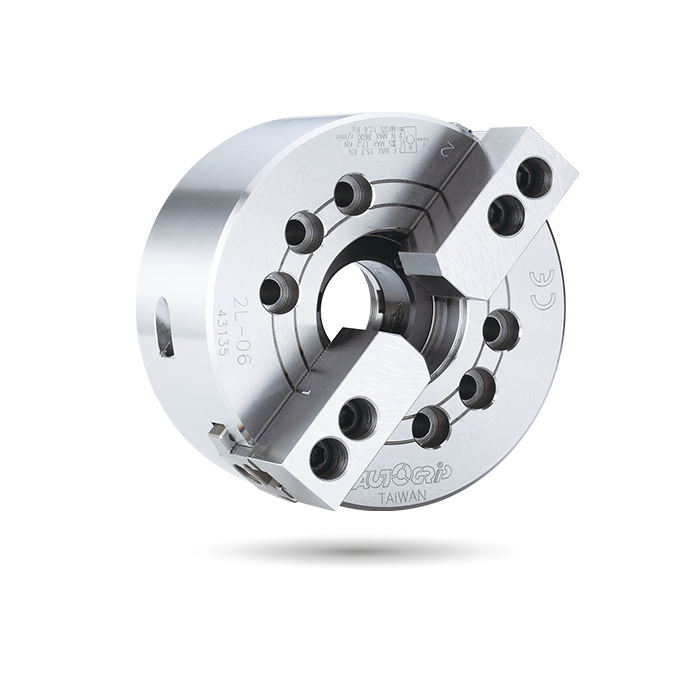 2L/2L-A CRANK Type 2-Jaw Extra Long Jaw Stroke Thru-Hole Power Chuck ...